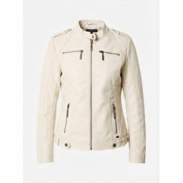 KOROSHI Damen-bikerjacke aus kunstleder in wei&szlig; | Gr.: L
