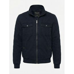 KOROSHI Leichte kurze Baumwolljacke in blau | Gr.: 3XL