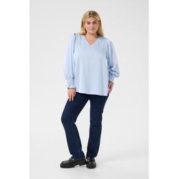 Kaffe curve Langarm-Bluse KChilla A-shape in Soft Chambray | Gr.: 54