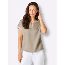 CR&Eacute;ATION L creation L Lyocell-Leinen-Bluse in beige-ecru | Gr.: 36