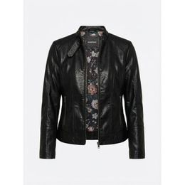 KOROSHI Damen-bikerjacke aus kunstleder in Schwarz | Gr.: XS