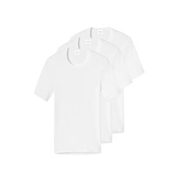 Schiesser Unterhemd / Shirt Kurzarm Original Classics Feinripp in Wei&szlig; | Gr.: L