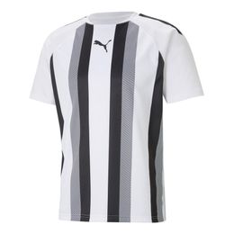 Puma Sportshirt "TeamLIGA Striped Jersey" in Wei&szlig; | Gr.: L