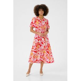 Culture Kleid CUaudrey Relaxed fit in Red/Pink Flower | Gr.: XS