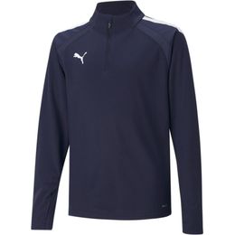 Puma Pullover "TeamLIGA 1/4 Zip Top Jr" in Blau | Gr.: 152