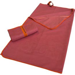Sporthandtuch Dyckhoff "Mikrofaser Sporttuch", rot (marsala), B:60cm L:120cm, Microfaser, Obermaterial: 90% Polyester, 10% Polyamid, Handt&uuml;cher, auch als 2er Set erh&auml;tlich