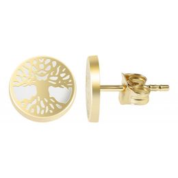Adelia&acute;s Paar Ohrh&auml;nger ADELIA&acute;S "Damen Ohrstecker aus Gold 333 mit Baum des Lebens - - &Oslash; 8 mm", gold, Ohrringe, Damen, Damen, Gelbgold 333 Gold, Gelbgold 333, Gold