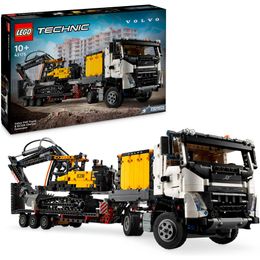 Konstruktionsspielsteine Lego "Volvo FMX LKW mit EC230 Electric Raupenbagger (42175), Lego Technic", bunt, Spielbausteine, Kinder, Kunststoff, Made in Europe