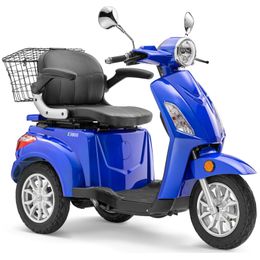 Elektromobil Luxxon "E3800", blau, ElektromobileB:68cm H:111cm L:155cm, bis zu 65 km Reichweite, Elektro Dreirad, Seniorenmobil, B:68cm H:111cm L:155cm