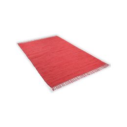 Teppich Gr. 2, rot, B:60cm H:5mm L:120cm, Baumwolle, Teppiche, Teppich