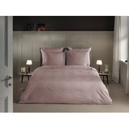 Bettw&auml;sche HECKETT & LANE "Banda", rosa (rose tan), B/L: 135cm x 200cm, 1 Stk., 1 Stk., Mako-Satin, B/L: 80cm x 80cm, 2, Mako-Satin, Obermaterial: 100% Baumwolle, Bettw&auml;sche, Bettw&auml;sche, hochwertiges Mako-Satin, Streifen Satin, Bettw&auml;sche ab 135x200 cm.