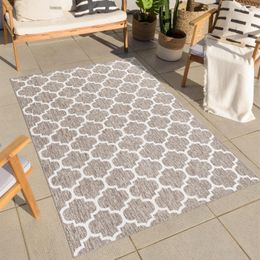 Outdoorteppich Carpet City "Outdoor 462", beige, B:60cm H:5mm L:110cm, Polypropylen, Teppiche, Outdoorteppich, L&auml;ufer, UV-best&auml;ndig, Flachgewebe, auch quadratisch, In- und Outdoor