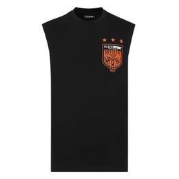 T-Shirt Plein Sport "Tiger", Jungen, Gr. L, 0220, schwarz, orange, Obermaterial: 100% Baumwolle, Shirts T-Shirt