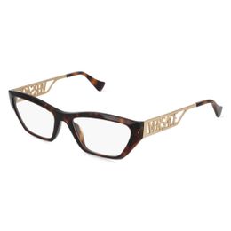 Versace VE3327U Brille Damen | Fassung: Vollrand, Quadratisch, Havanna Gold