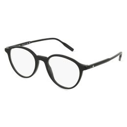 Montblanc MB0291O Brille Herren | Fassung: Vollrand, Rund, Schwarz Gl&auml;nzend