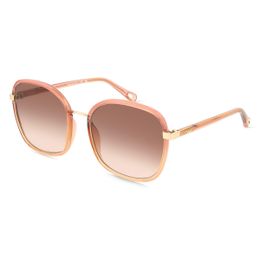 Chlo&eacute; Chlo&eacute; CH0031S | Damen-Sonnenbrille | Fassung: Vollrand, Eckig, Kunststoff, Rot Pink | Glasfarbe: Braun