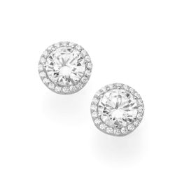 Paar Ohrstecker Lady, silber (silber 925), Ohrringe, Damen