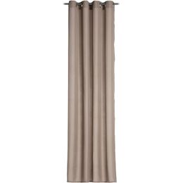 G&ouml;zze Vorhang G&Ouml;ZZE "Linus &Ouml;senschal" Gr. 1, grau (taupe), B:140cm H:245cm, Polyester, Gardinen, HxB: 245x140, Uni Panamagewebe