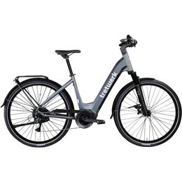 E-Bike Tretwerk "Amber" Gr. 48, grau (anthrazit), Elektrofahrr&auml;der, Damen, 48cm, 28 Zoll (71,12cm), E Bike Damen 28" Elektrofahrrad 155 - 185cm Hollandrad