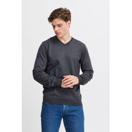 Strickpullover Blend "BHBruton", Herren, Gr. XL, schwarz, 100% Polyester, meliert, Basic, regular fit normal, V-Ausschnitt, eng, Pullover Strickpullover, Stilvoller Strickpullover mit V-Ausschnitt