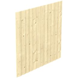 Skan Holz Carport-Seitenwand SKANHOLZ, beige (natur), B:230cm H:220cm, Holzwerkstoff, Gartenhaus-Seitenw&auml;nde, aus Deckelschalung 20x120mm
