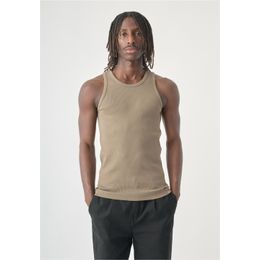T-Shirt Cleptomanicx "Tank Top Ligull", Herren, Gr. L, braun, 100% Baumwolle, unifarben, normal, Rundhals, Shirts T-Shirt, Locker geschnitten