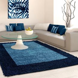 Hochflor-Teppich Ayyildiz Teppiche "Life Shaggy 1503", blau (navy), B:240cm H:30mm L:340cm, Kunstfaser, Teppiche, als L&auml;ufer und in rund erh&auml;ltlich, Shaggy, Langflor, Wohnzimmer