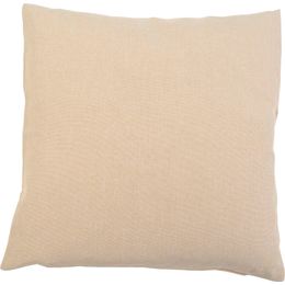 G&ouml;zze Dekokissen G&Ouml;ZZE "Milano", beige (creme, unifarben), B:40cm L:40cm, Polyester, Dekokissen_Sitzkissen_Kissenh&uuml;llen, mit Rei&szlig;verschluss, Kissenh&uuml;le ohne F&uuml;llung, 2 St&uuml;ck