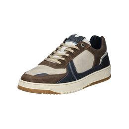 Sneaker Bullboxer "Bullboxer Sneaker Leder", Herren, Gr. 43, braun (grau, braun), Leder, Schuhe Sneaker