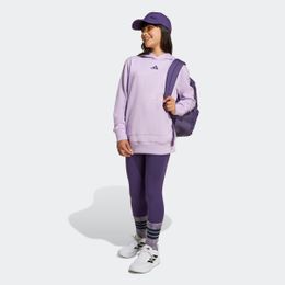 Trainingsanzug adidas Sportswear "JG SWTP FL TS", Jungen, Gr. 170, powder plum, aurora plum meliert, Obermaterial: 70% Baumwolle, 30% Polyester. Obermaterial Hose: 93% Baumwolle, 7% Elasthan, Sportanz&uuml;ge Trainingsanzug