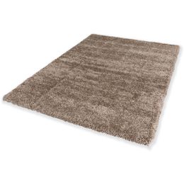 Sch&ouml;ner Wohnen Kollektion Hochflor-Teppich "Savage 190" Gr. 1, beige, B:67cm H:45mm L:130cm, Kunstfaser, SCH&Ouml;NER WOHNEN-KOLLEKTION, Teppiche, Wohnzimmer