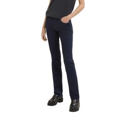 Straight-Jeans Tom Tailor "Alexa Straight", Damen, Gr. 28, L&auml;nge 32, blau (clean rinsed blau denim), Denim/Jeans, Obermaterial: 98% Baumwolle, 2% Elasthan. Futter: 65% Baumwolle, 35% Polyester, gerade lang, Jeans Straight-Jeans, in 5-Pocket-Form