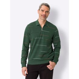 Sweatshirt CLASSIC, Herren, Gr. 44/46, gr&uuml;n (moos, bedruckt), 100% Baumwolle, gemustert, gestreift, mehrfarbig, Sweatshirts Sweatshirt