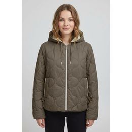 Steppjacke Only "ONLMIKI HOOD QUILT JACKET CC OTW", Damen, Gr. XS, walnut detail:oxford tan, Steppware, Obermaterial: 100% Nylon, unifarben, Po-bedeckend, Jacken Steppjacke, mit seitlichem Kordelzug am Saum