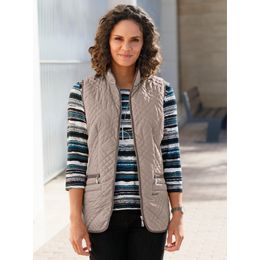 Steppweste Casual Looks, Damen, Gr. 36, beige (sesam), 100% Polyester, Paspelierung:100% Polyester, Wattierung:100% Polyester, unifarben, Westen Steppweste