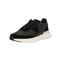Sneaker Clarks "Craft Pace", Herren, Gr. 41, schwarz, Leder, Schuhe Sneaker, mit Retro-Touch und weichem Fu&szlig;bett
