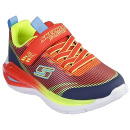 Sneaker Skechers "TRI-NAMICS 2.0", M&auml;dchen, Gr. 36, rot, multifarben, Lederimitat, Textil, kontrastfarbene Details, Schuhe Sneaker, Klettschuh mit Gummizug, Gr&ouml;&szlig;enschablone zum Download