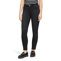 Slim-fit-Jeans Betty Barclay "Damen mit Waschung", Damen, Gr. 48, Normalgr&ouml;&szlig;en, schwarz (schwarz denim), Obermaterial: 56% Baumwolle, 30% Viskose, 12% Polyester, 2% Elasthan, Basic, slim fit, Jeans Slim-fit-Jeans