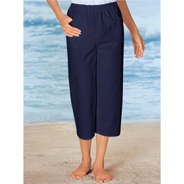 Caprihose Classic Basics, Damen, Gr. 40, Normalgr&ouml;&szlig;en, blau (marine), 100% Baumwolle, unifarben, 3/4-L&auml;nge, Hosen Caprihose
