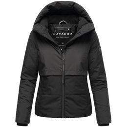 Steppjacke Navahoo "Liebesk&uuml;ken XIV", Damen, Gr. XL (42), schwarz, Obermaterial: 100% Polyester; Innenfutter: 100% Polyester; &Auml;rmelfutter: 100% Polyester; Wattierung: 100% Polyester, tailliert h&uuml;ftlang, hoch geschlossener Ausschnitt, &Auml;rmel ohne &Auml;rmelschlitz Rippstrickb&uuml;ndchen, Jacken Steppjacke, modische Damen Winterjacke mit Fleece-Innenfutter