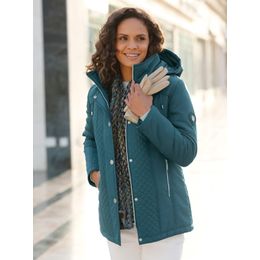 Steppjacke Casual Looks, Damen, Gr. 19, blau (petrol), 100% Polyester, Wattierung:100% Polyester, unifarben, Jacken Steppjacke