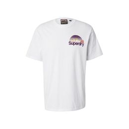 Superdry & Co T-Shirt 'Great Outdoors' Herren Gr&ouml;&szlig;e XS dunkellila / orange / wei&szlig;