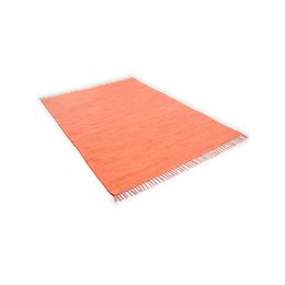 Teppich Gr. 3, orange, B:70cm H:5mm L:140cm, Baumwolle, Teppiche, Teppich