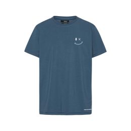T-Shirt Clean Cut Copenhagen "Clean Cut Copenhagen Patrick Organic Tee", Damen, Gr. L, key largo blau, 95% Baumwolle, 5% Elasthan, unifarben, normal, Rundhals, Shirts T-Shirt