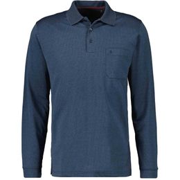 Poloshirt Ragman, Herren, Gr. M, blau (marineblau), Baumwollmischung, regular fit, ohne Ausschnitt, Shirts