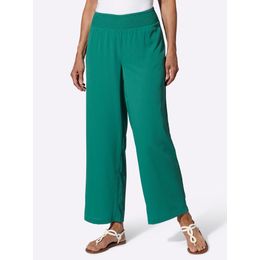 Schlupfhose Classic Basics, Damen, Gr. 44, Normalgr&ouml;&szlig;en, gr&uuml;n, 100% Polyester, unifarben, Hosen Schlupfhose