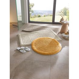 Badematte HEINE HOME Gr. 3, beige (ecru), rechteckig (60cm x 100cm ), 1 Stk., Badematten, Badematte