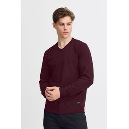 Strickpullover Blend "BHBruton", Herren, Gr. 3XL, winetasting, 100% Polyester, meliert, Basic, regular fit normal, V-Ausschnitt, eng, Pullover Strickpullover, Stilvoller Strickpullover mit V-Ausschnitt