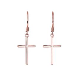 Elli Ohrringe 'Kreuz' Damen Gr&ouml;&szlig;e One Size rosegold