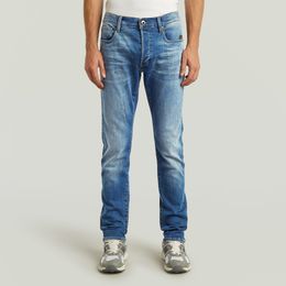 G-Star Raw Slim-fit-Jeans G-STAR "3301 Slim", Herren, Gr. 31, L&auml;nge 30, lt vintage aged, Denim/Jeans, Obermaterial: 92% Baumwolle, 7% Elastomultiester, 1% Elasthan, slim fit lang, Jeans Slim-fit-Jeans, mit toller Waschung und Elasthan